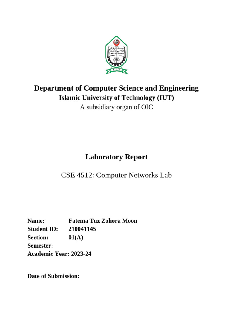 Lab 06 Report CSE 4512 | PDF | Routing | Computer Network