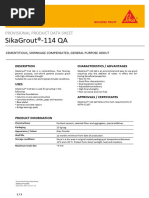 Sika Grout - 114 Sa | PDF | Concrete | Rust