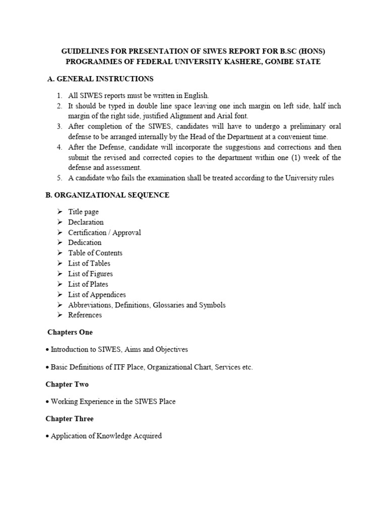 SIWES GUIDELINES | PDF