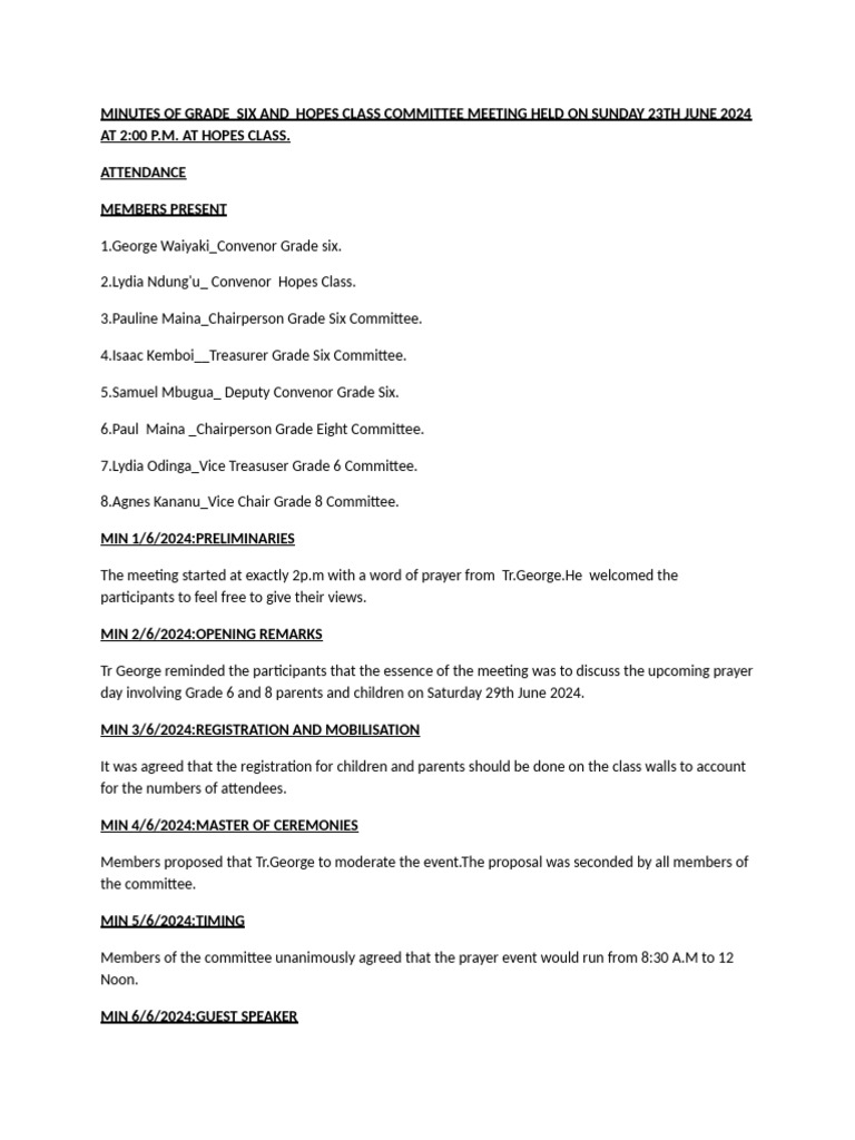 Document Citam Committee. | PDF | Wellness