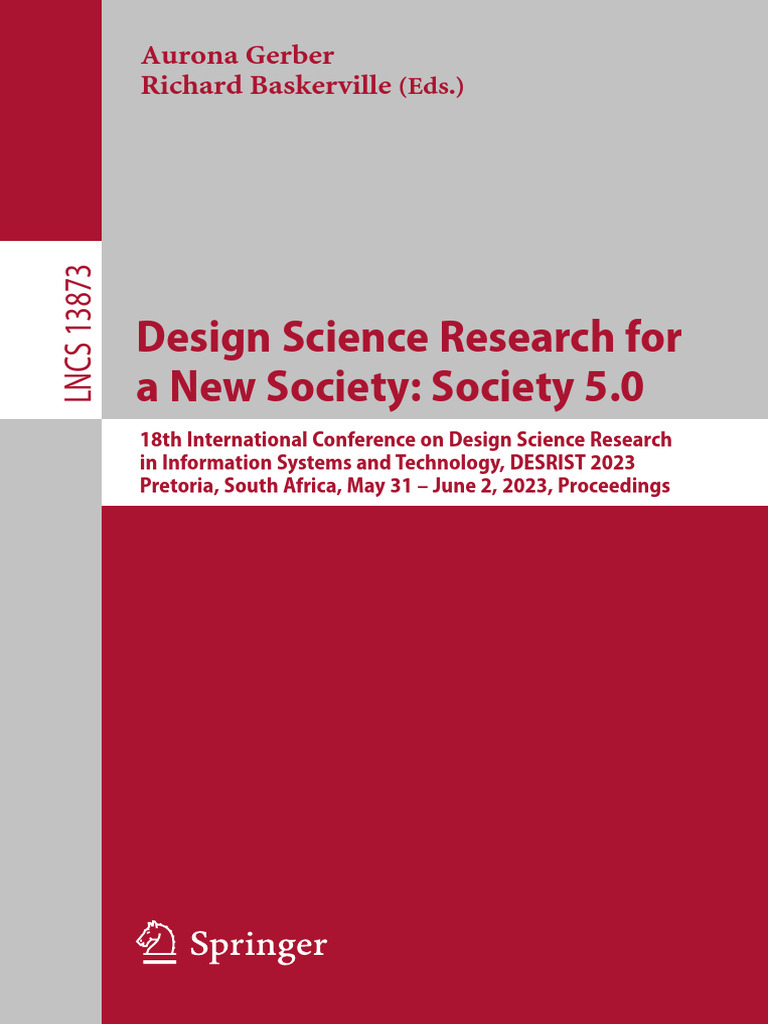 Design Science Research For A New Society: Society 5.0: Aurona Gerber ...