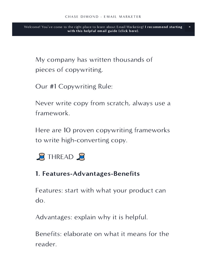 10 Copywriting Frameworks Chase Diamond | PDF | Career & Growth ...