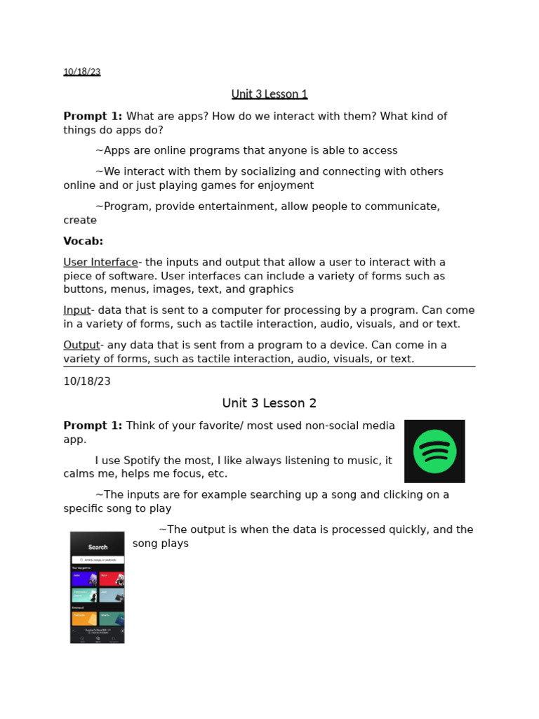 CS Unit 3 Journal - Ava H | PDF | Computer Program | Programming