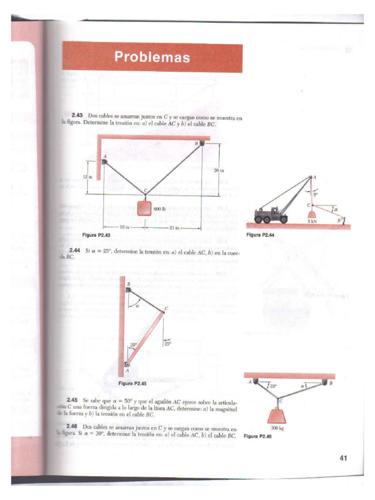 Problemario Estatica Tema 2 | PDF