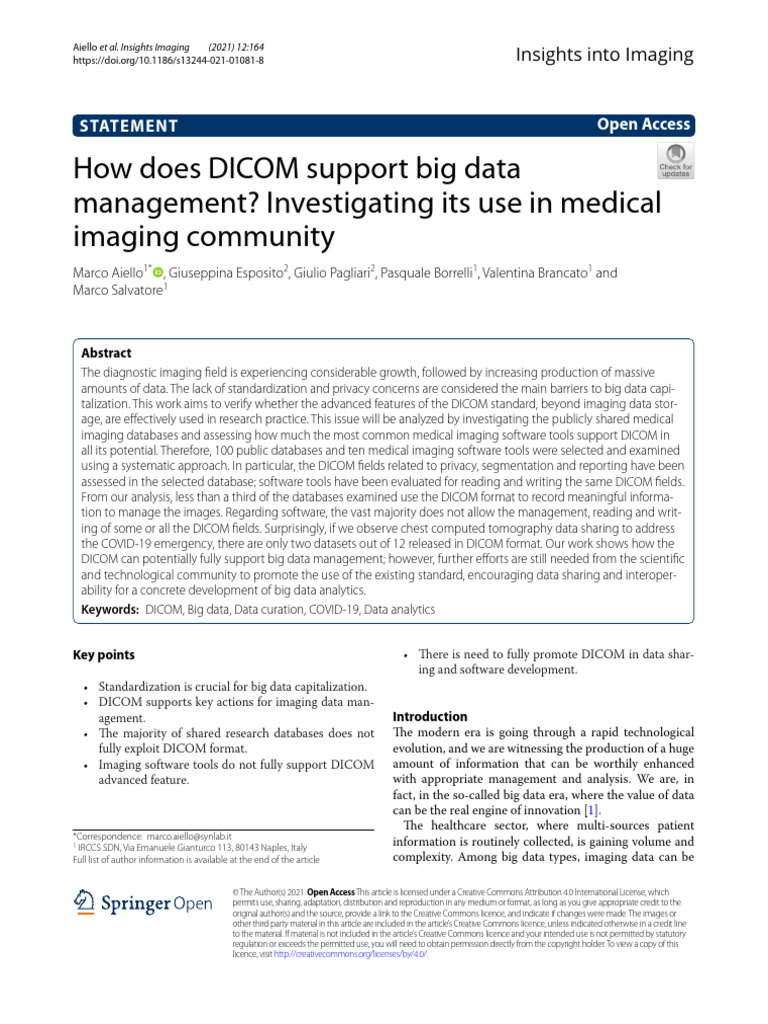 DICOM | PDF | Medical Imaging | Data