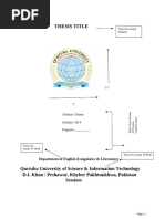 Assignment Cover Page - Format | PDF | Art | Science & Mathematics