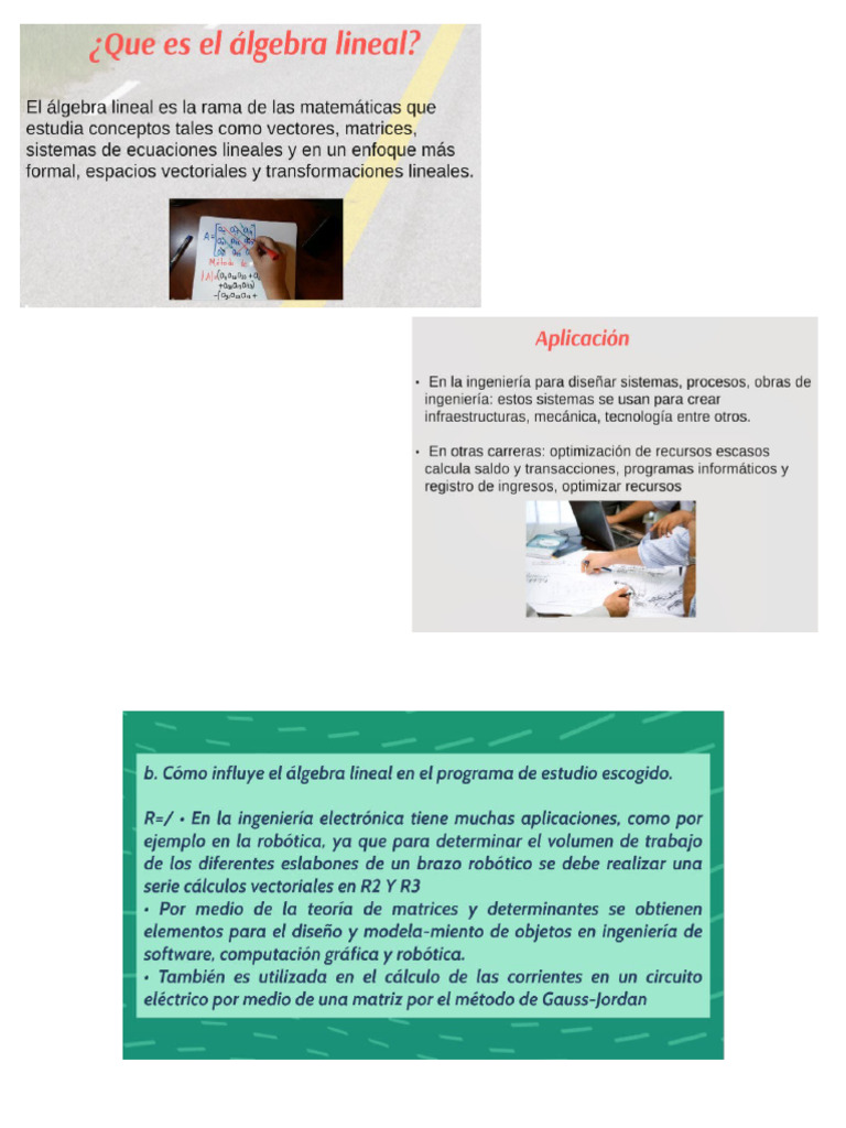 Aplicaciones del Álgebra Lineal en Robótica | PDF | Matriz (Matemáticas ...