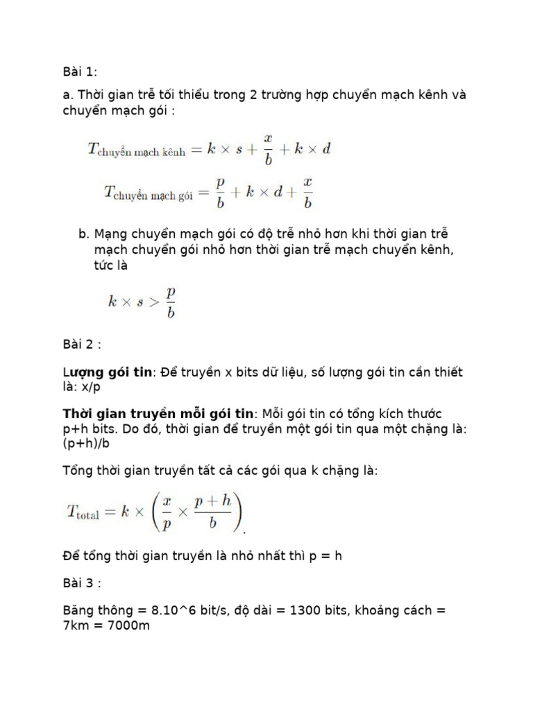 Bài 1 M NG Máy Tính | PDF