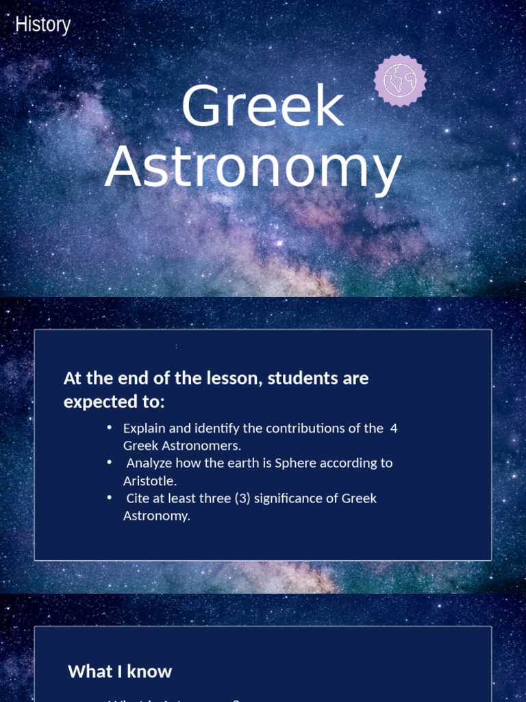 1 Greek Astronomy | PDF | Ptolemy | Astronomy
