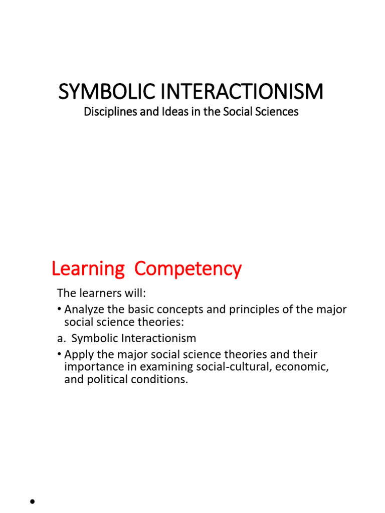 SYMBOLIC INTERACTIONISM | PDF | Social Sciences | Social Psychology