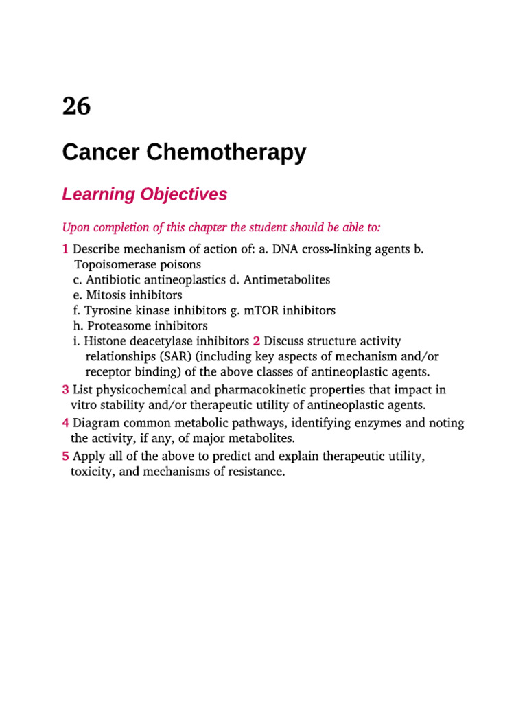 Cancer Chemotherapy | PDF