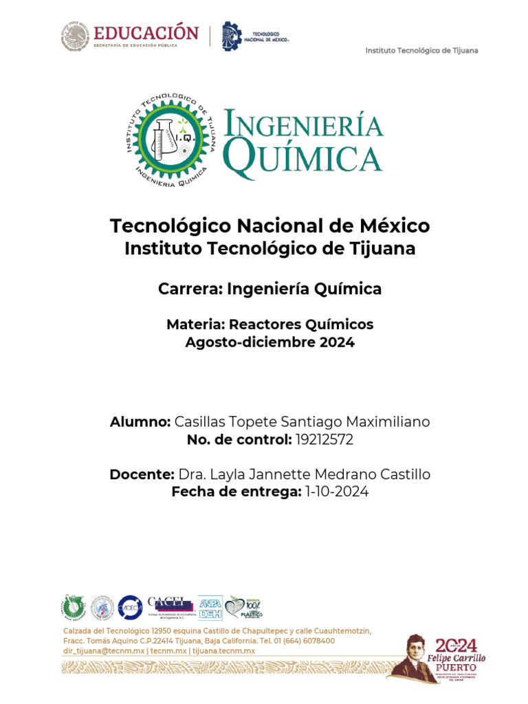 Practica 1 Reactores | PDF | Reactor Quimico | Amoníaco