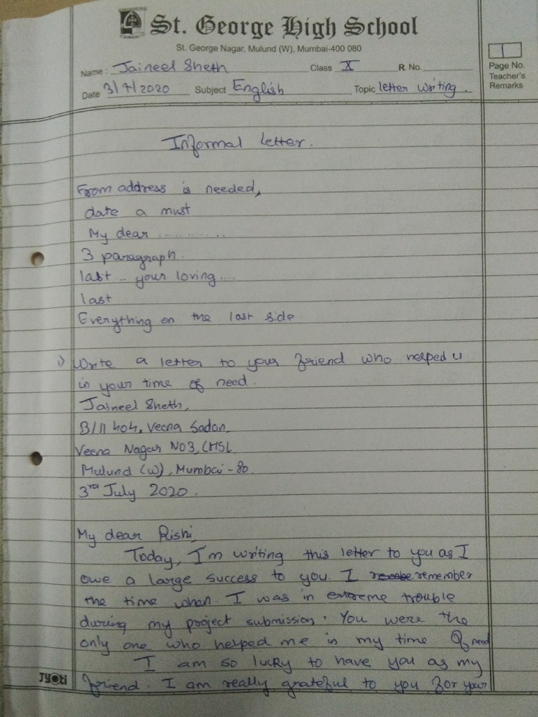 English Letter Writing | PDF