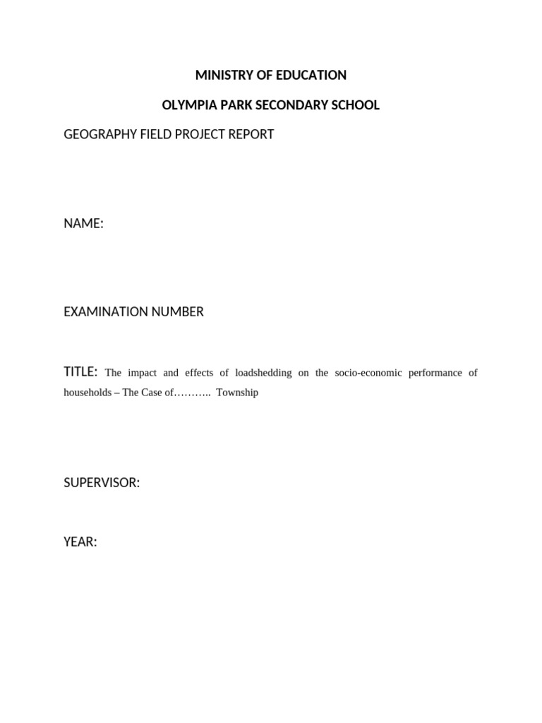 Load Shedding Field Project 1 | PDF | Hydroelectricity | Power (Physics)