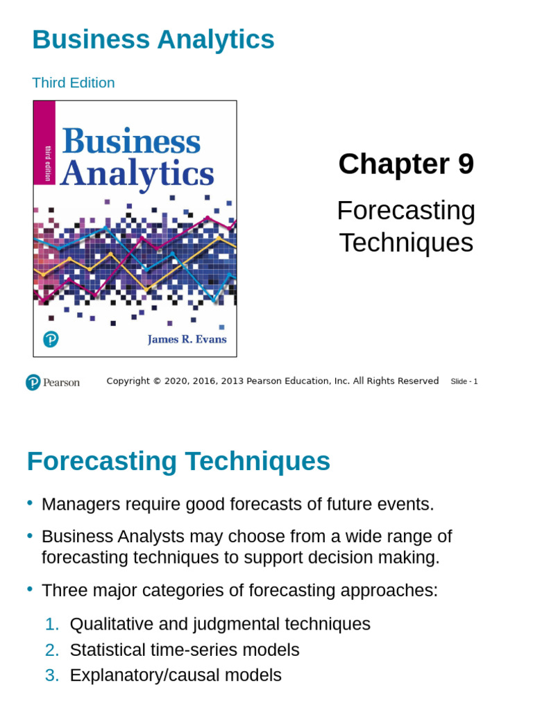 Evans Analytics3e PPT 09 Accessible | PDF | Forecasting | Regression Analysis
