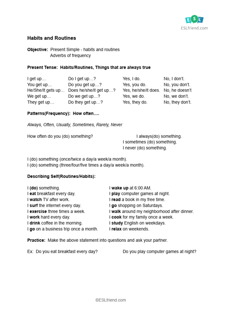 Understanding Daily Habits and Routines | PDF | Self-Improvement