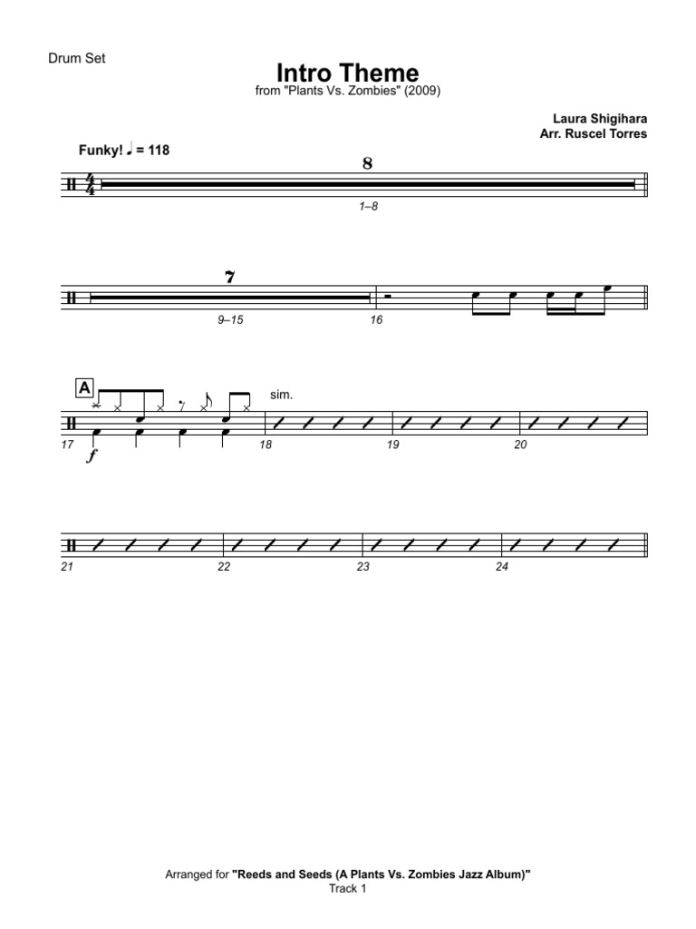 1 Intro Theme - Drum Set | PDF