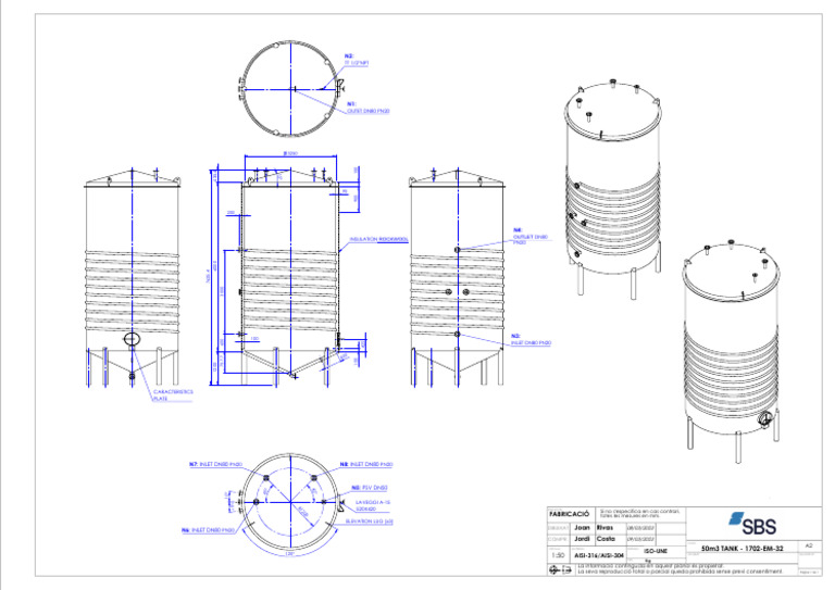 50m3 TANK - 1702-EM-32-r2 | PDF