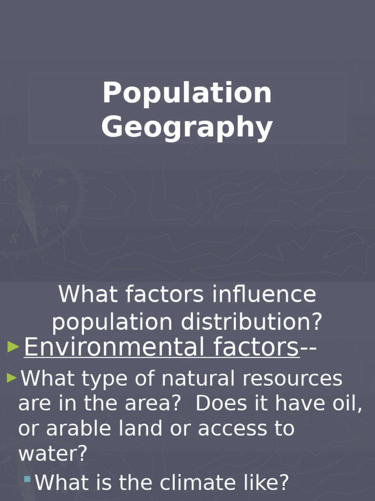 Population Geography Distribution | PDF | Human Migration | Population