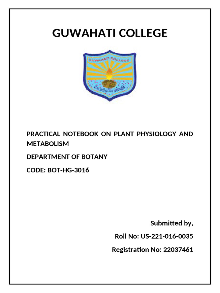 Botany Cover Page | PDF | Wellness | Science & Mathematics