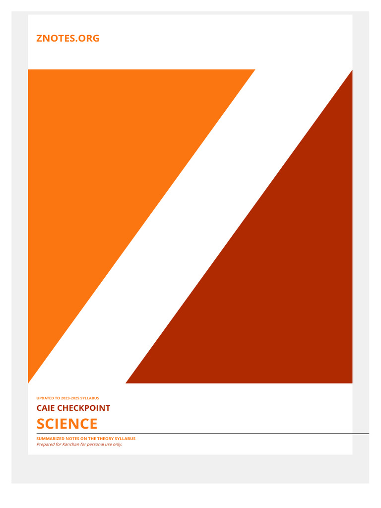 CAIE-Checkpoint-Science - Physics | PDF | Solar System | Density