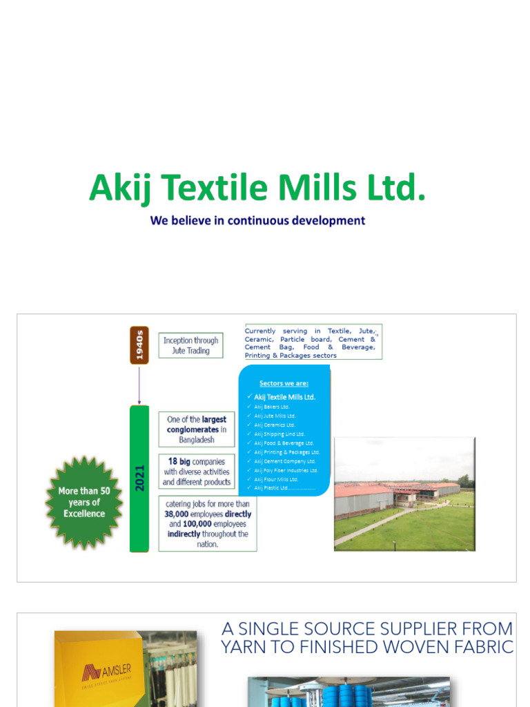 Akij Textile Profile - 2021 | PDF | Textiles | Dyeing