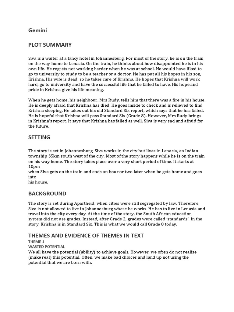 Gemini Summary and Analyst | PDF