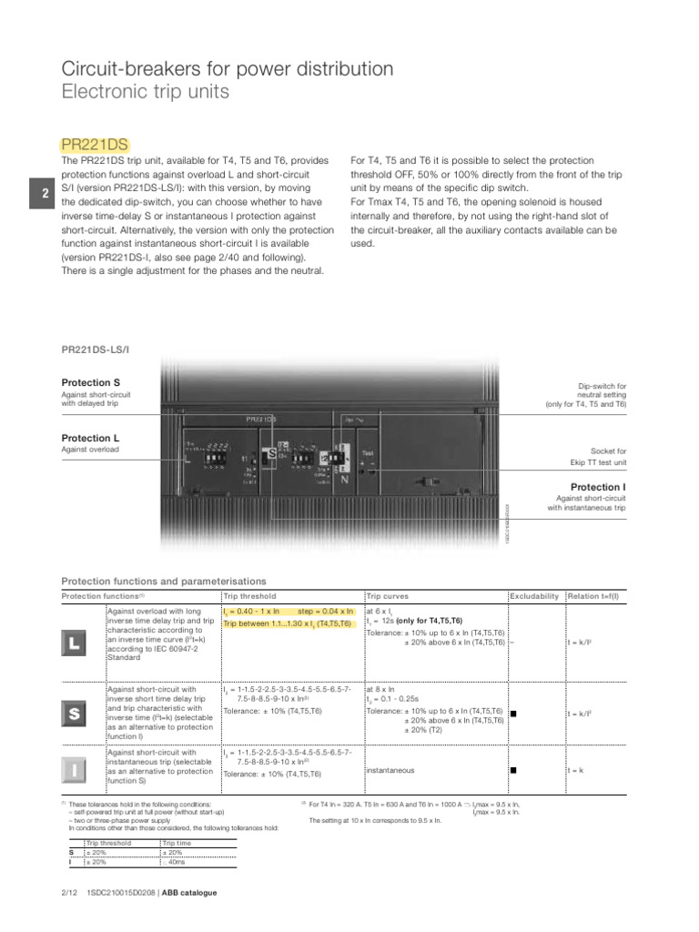 PR221DS Trip Unit | PDF