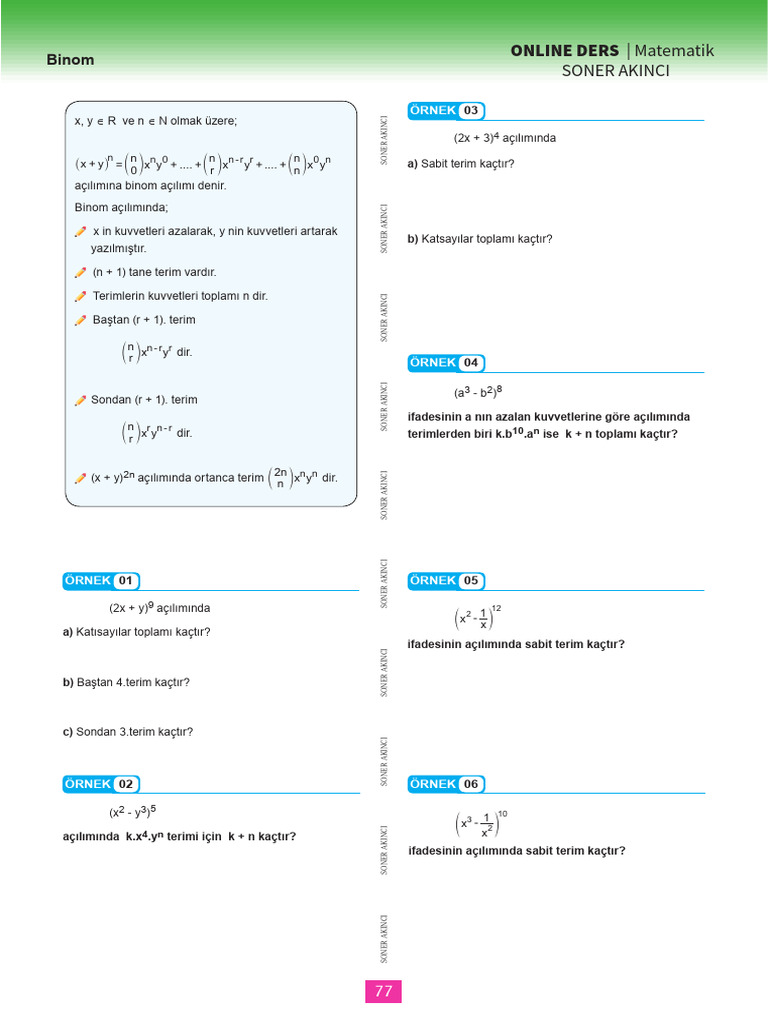 Ders-76 Binom | PDF