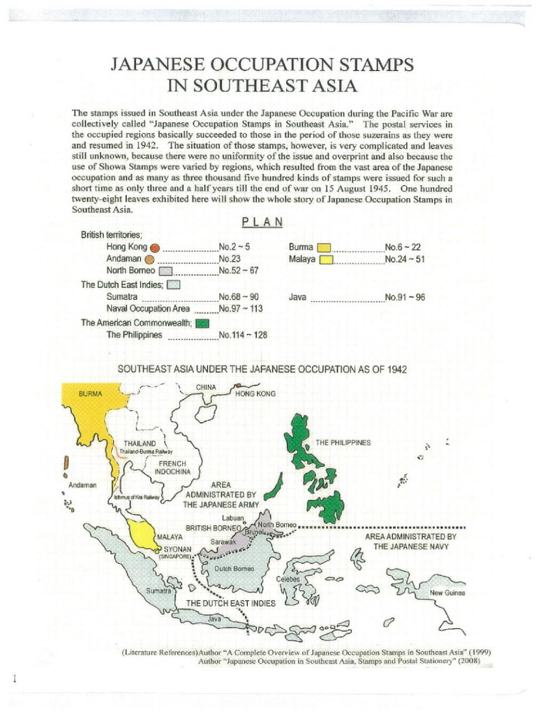 Japanese Occupation Stamps in Southeast Asia 1 | PDF