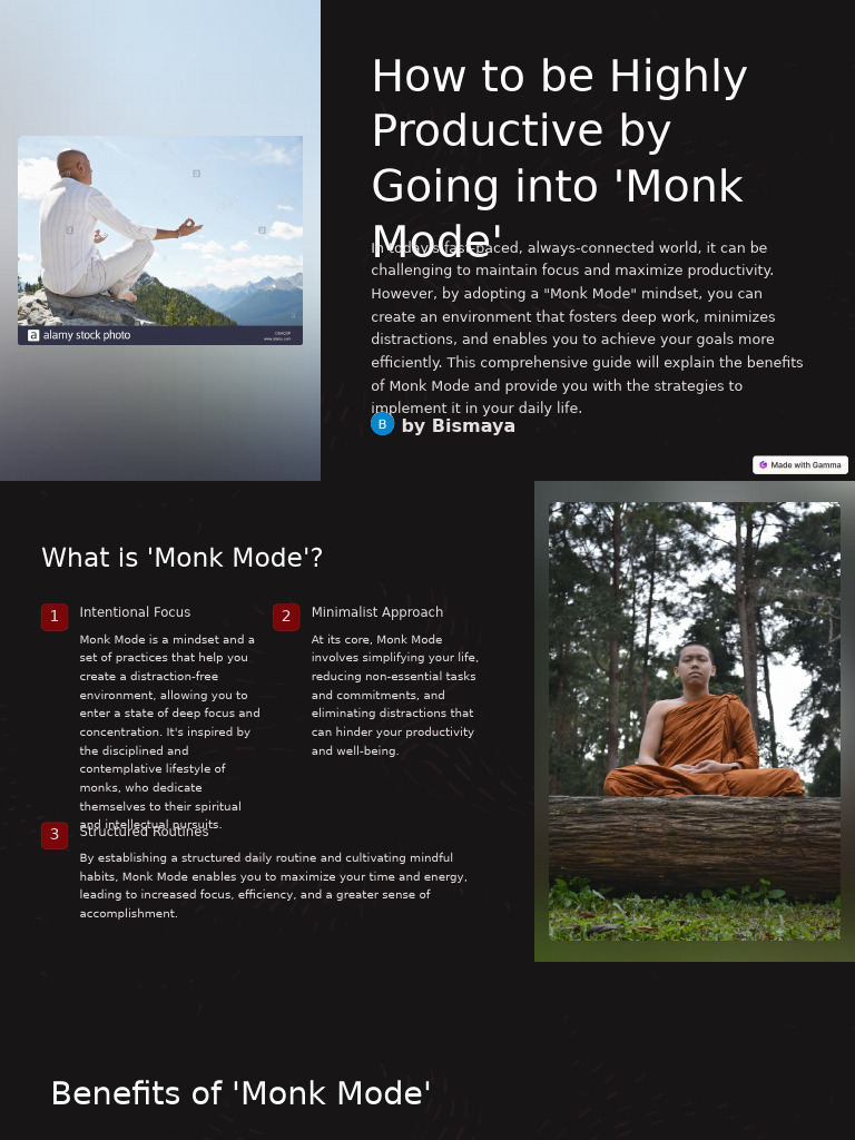 Mastering Monk Mode for Productivity | PDF | Time Management ...