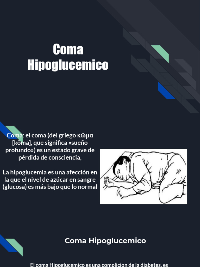 Coma Hipoglucemico | PDF | Hipoglucemia | Diabetes