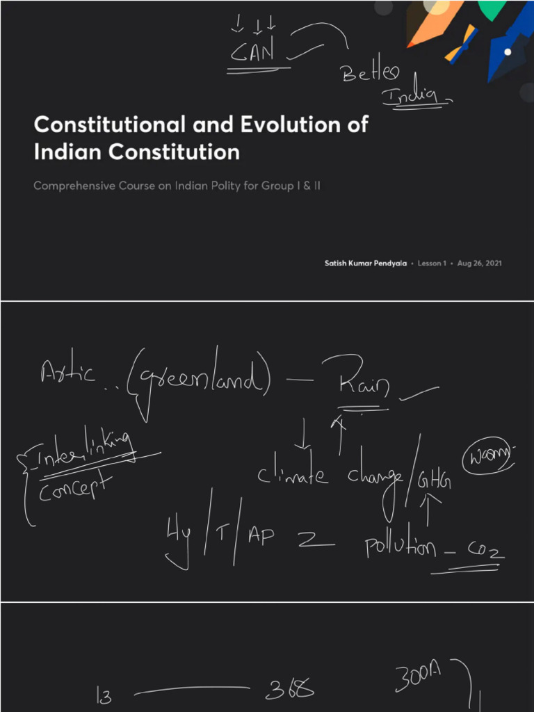 Constitutional and Evolution of Indian Constitution With Anno | PDF