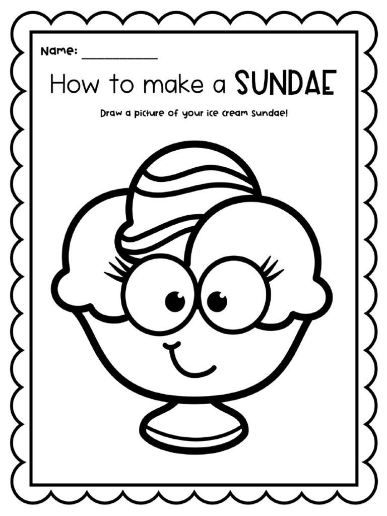 How To Make A Sundae Writing and Craft Freebie | PDF