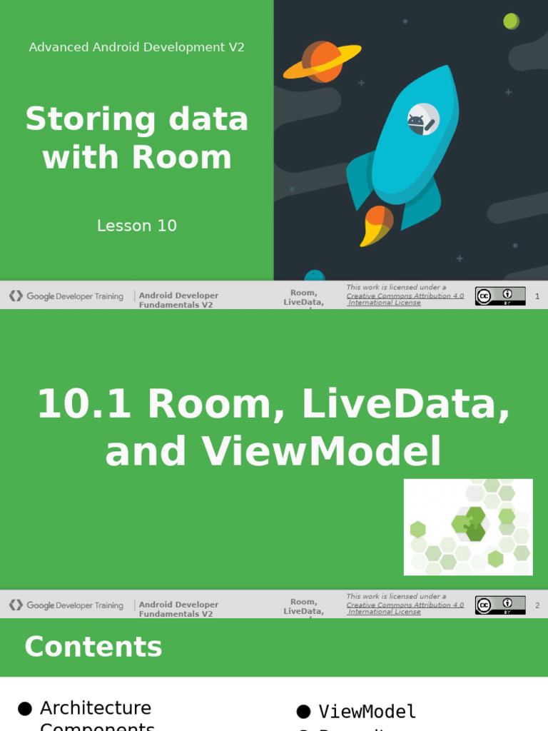 10.1 - Room, LiveData, and ViewModel | PDF | Databases | Android (Operating System)