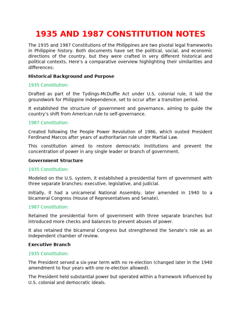 Notes for Politics (1) | PDF | Constitution | Legislature
