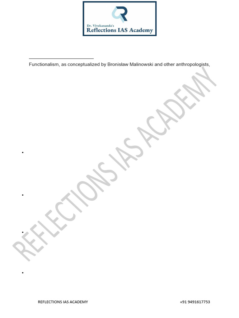 Chapter 6c Functionalism And Structural Functionalism Pdf