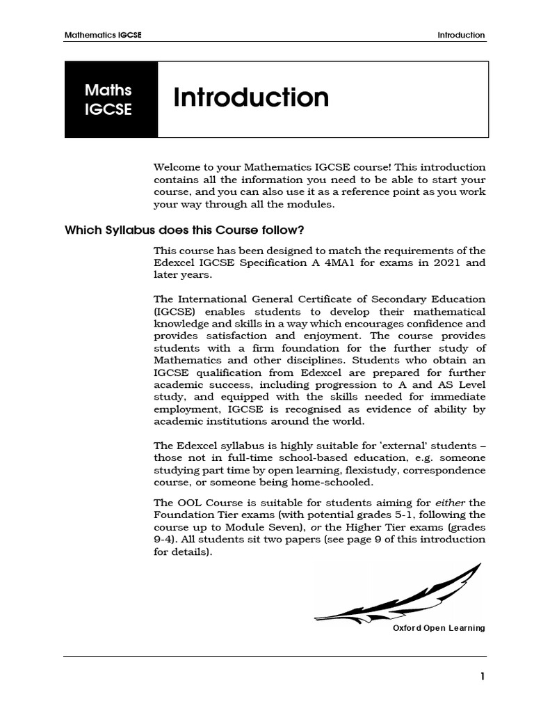 Maths International GCSE Intro v1.9 | PDF | Trigonometry | Geometry