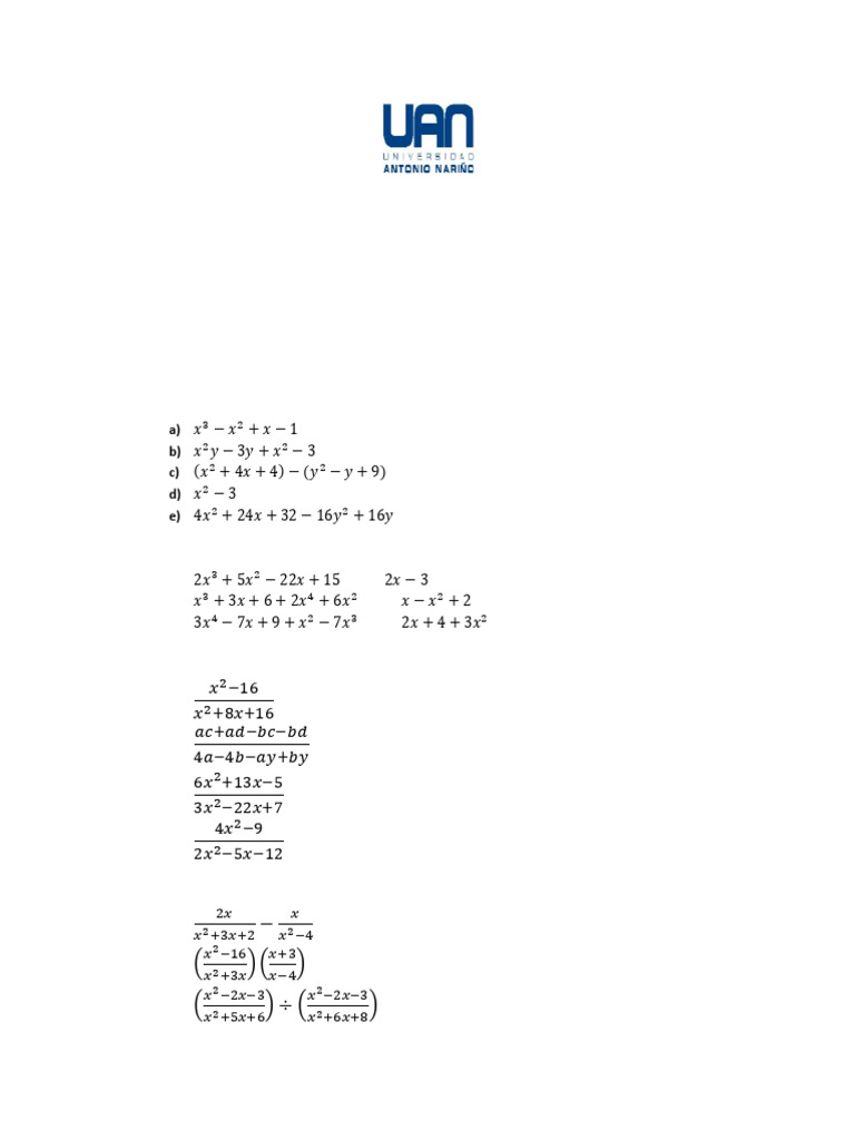 Taller II Calculo Diferencial | PDF