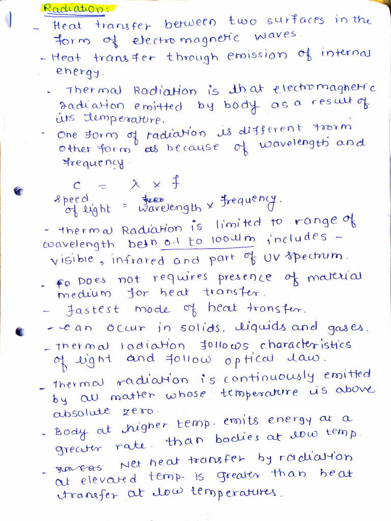 HMT Unit 5 Radiation | PDF