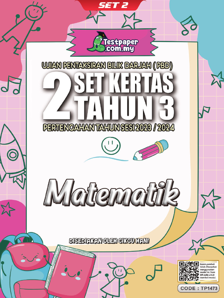 Set 2 - PBD Pertengahan Tahun Matematik Tahun 3 | PDF