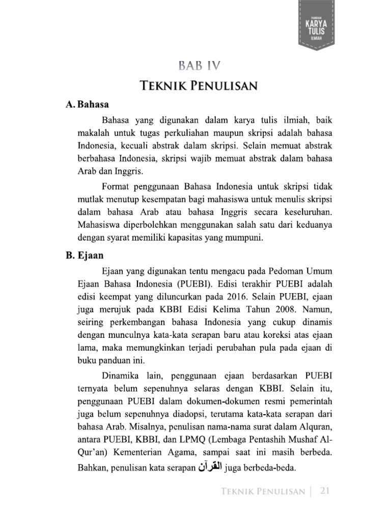 Teknik Penulisan KTI | PDF