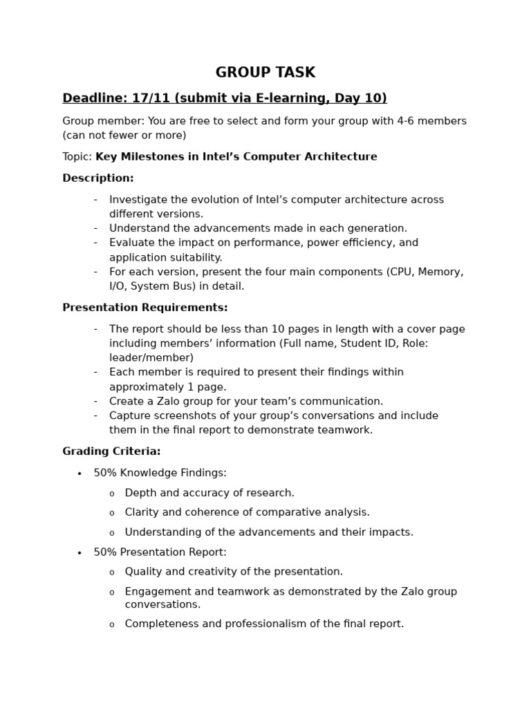 GroupTask Intel IBM | PDF