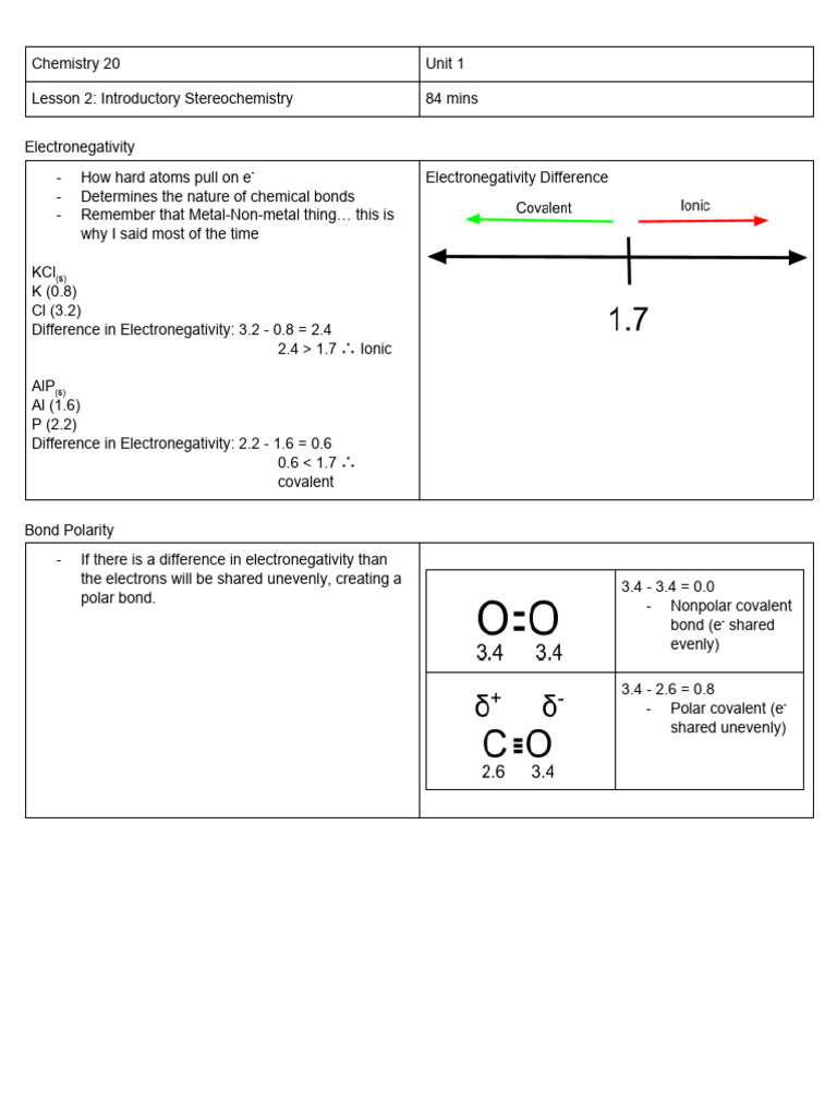 Chemistry 20: Stereochemistry Basics | PDF | Ionic Bonding | Chemical ...