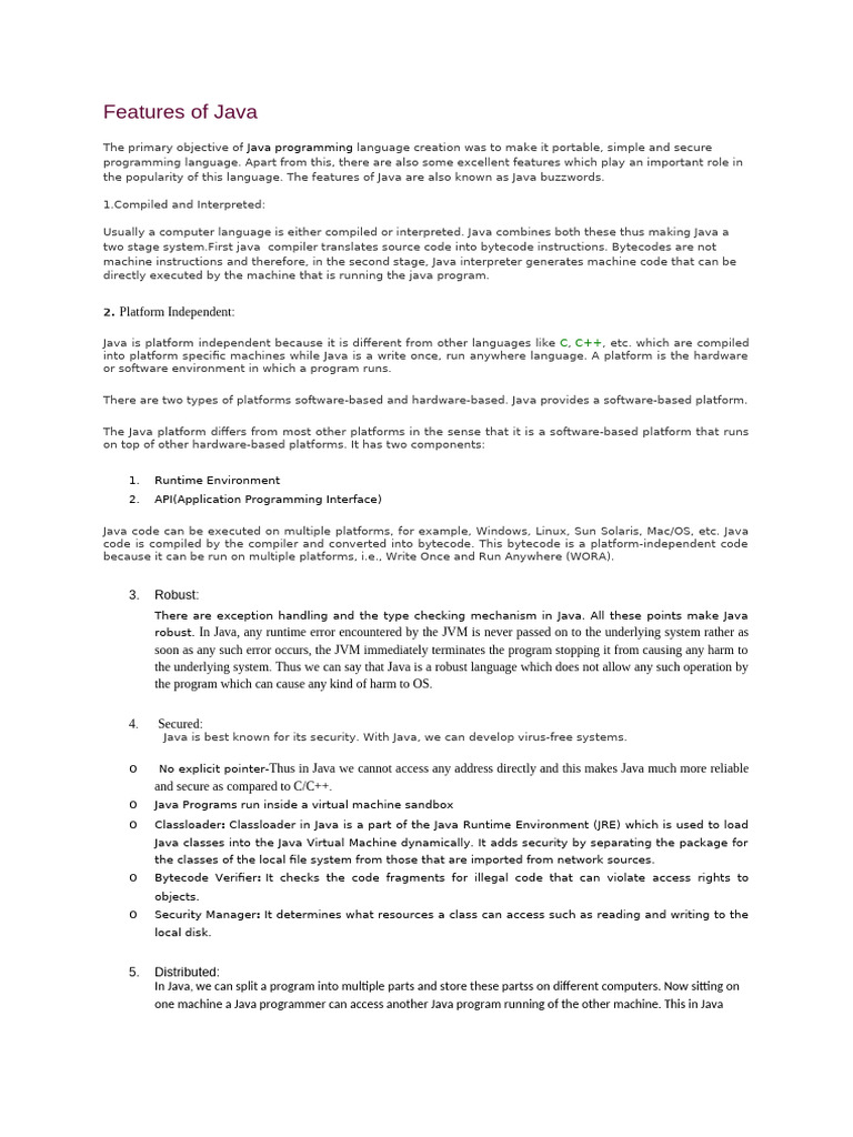 UNIT 1 | PDF | Java Virtual Machine | Java (Programming Language)