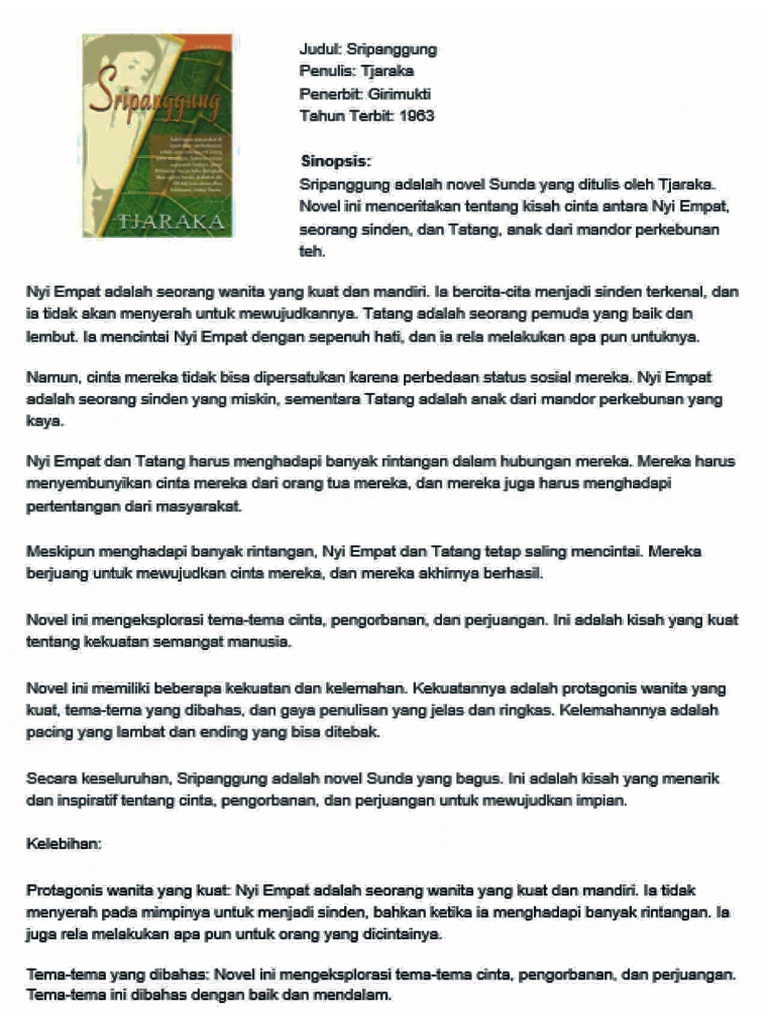 Novel Sunda Sripanggung | PDF