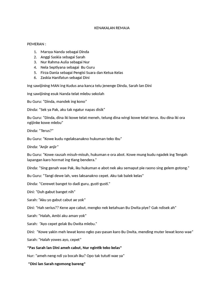 Naskah Drama Bahasa Jawa-1 | PDF | Agama & Spiritualitas