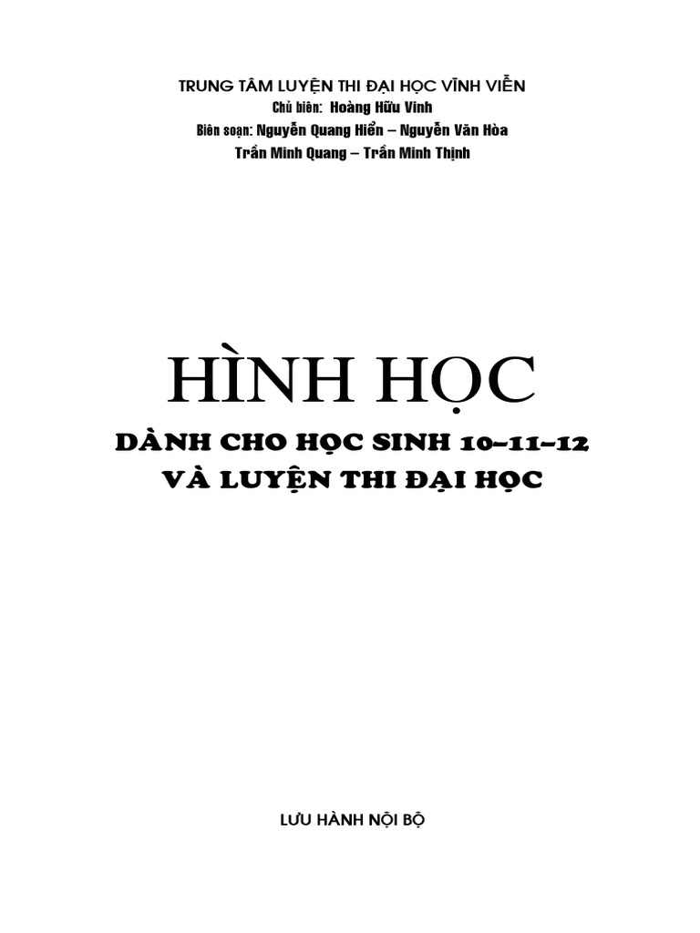 Hinh Hoc & Luyen Thi Dai Hoc | PDF