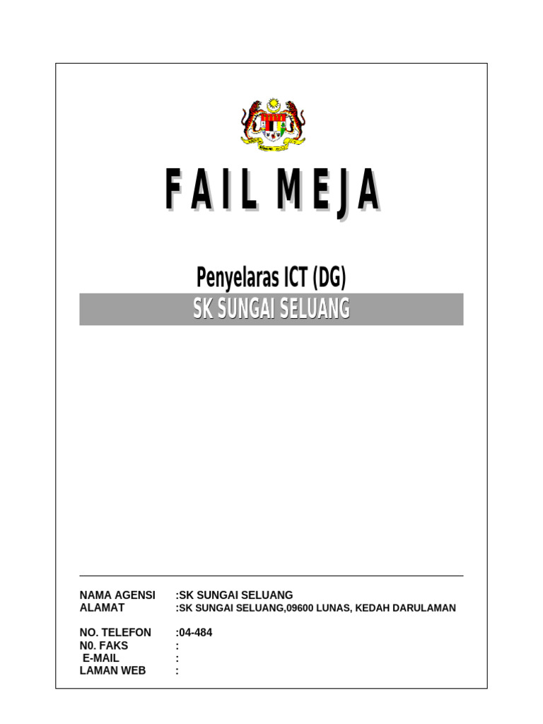 Fail Penyelaras Ict SK Sungai Seluang | PDF