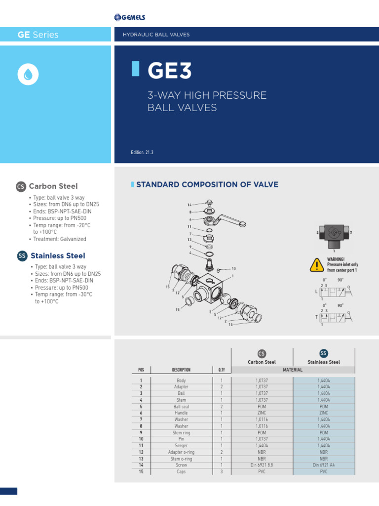 06.23 - GE3 - 21.3-1 - 3 Way Actuator | PDF | Valve | Plumbing